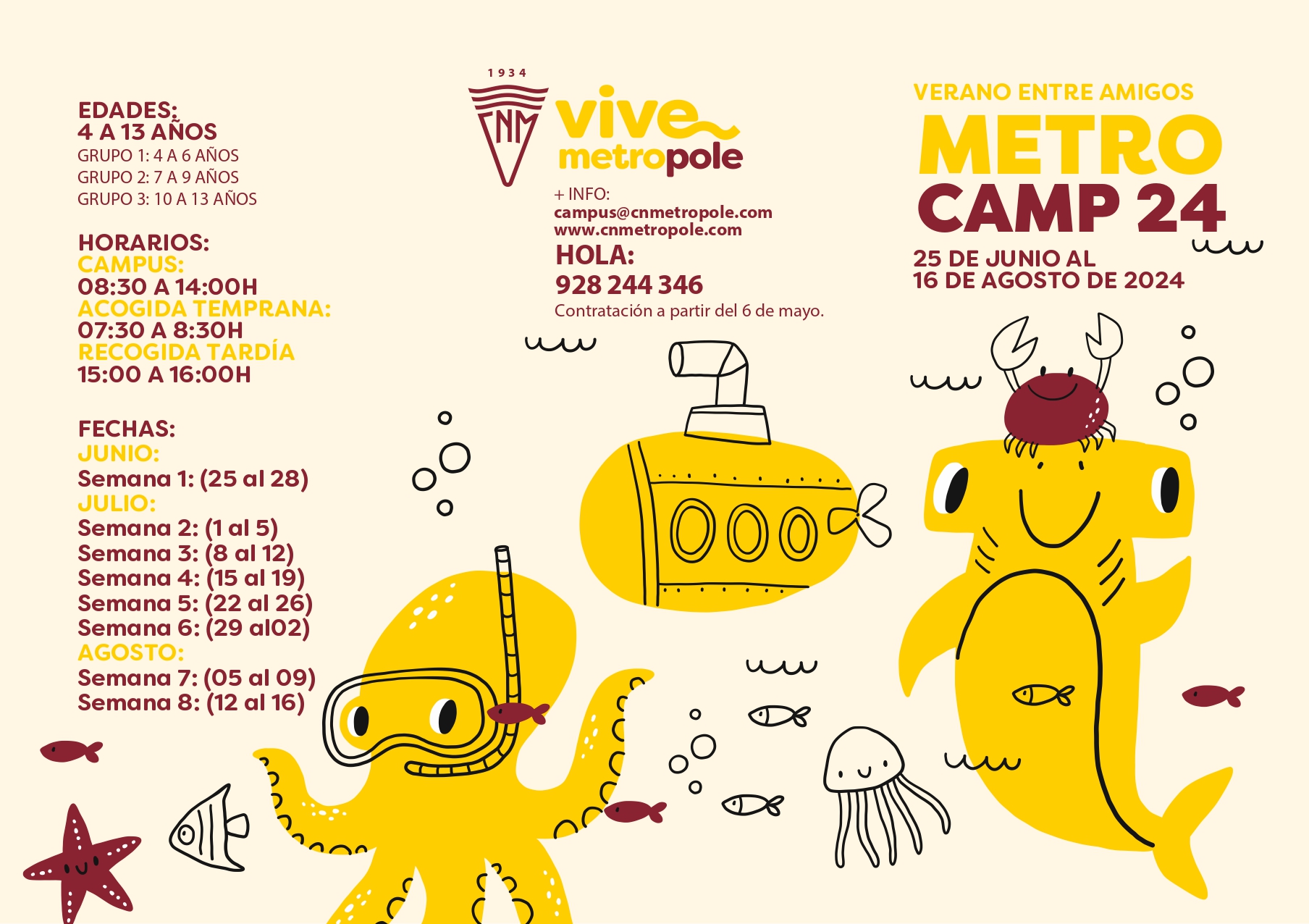 Llega el Metro Camp, el Campus de verano del CN Metropole - Club ...